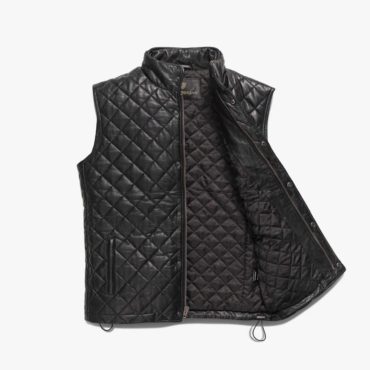 Men's Quilted Leather Vest: Highlands Leather Vest | Jack Andrews